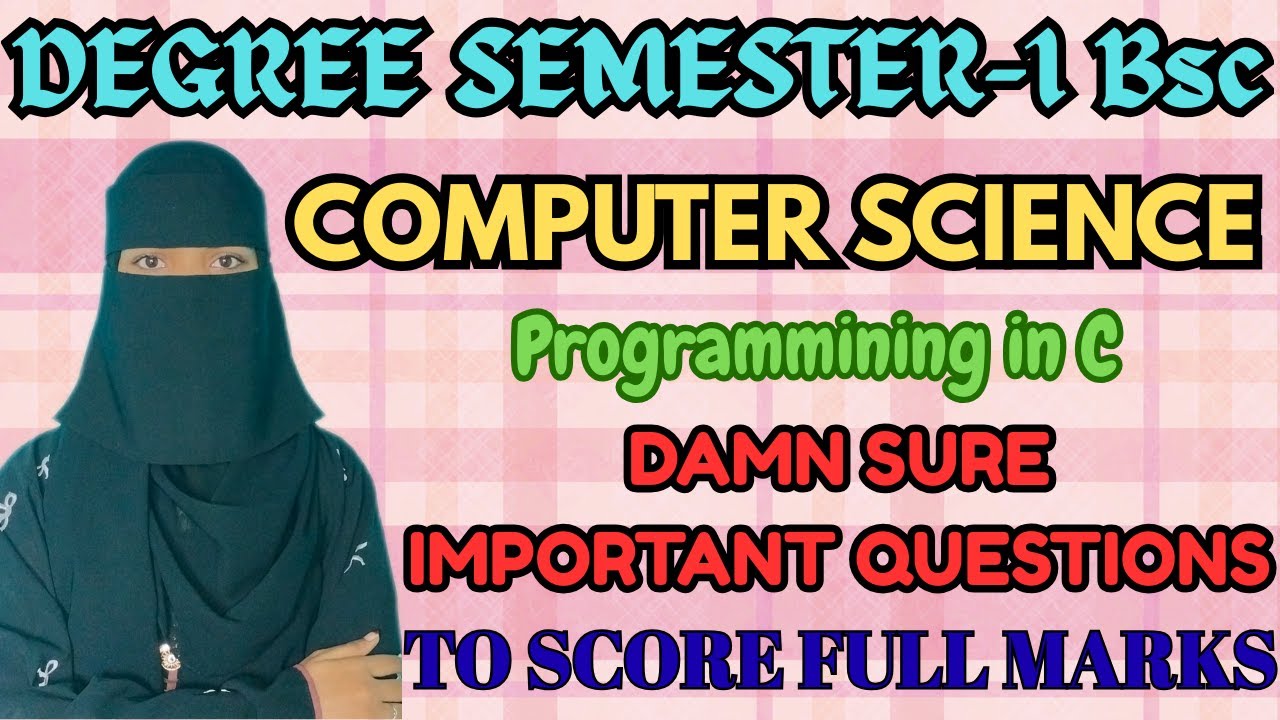 Bsc Computer Science Degree semester-1 most important questions💯 | 2026 ...