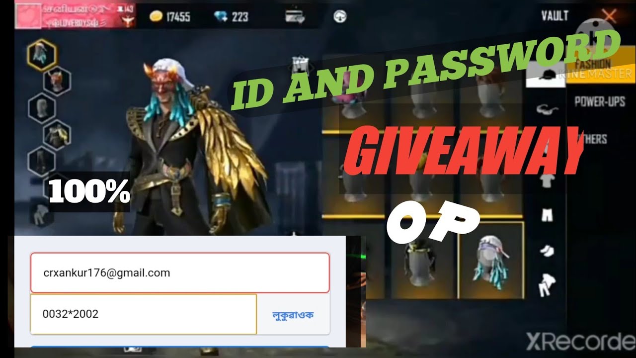 ID AND PASSWORD GIVEAWAY FREE FIRE 2021 || TODAY ID GIVEAWAY / TODAY ID ...