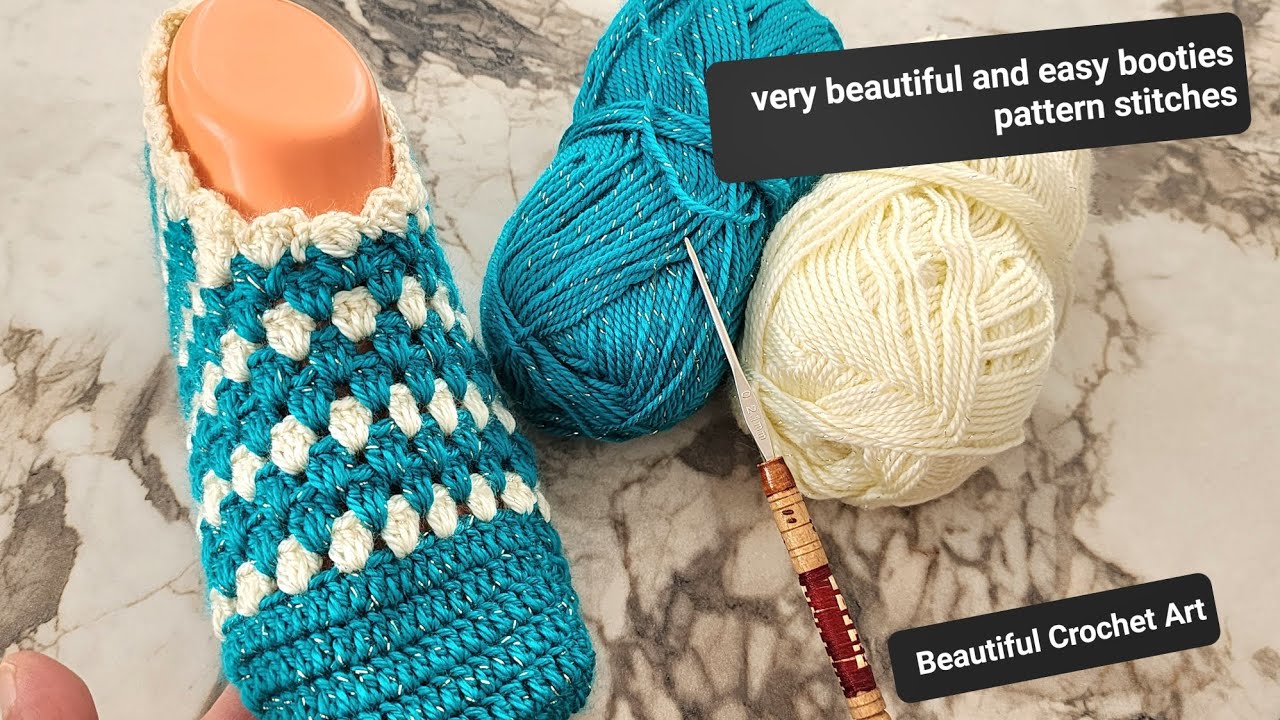 How to make a wonderful crochet stitches booties pattern? crochet ...