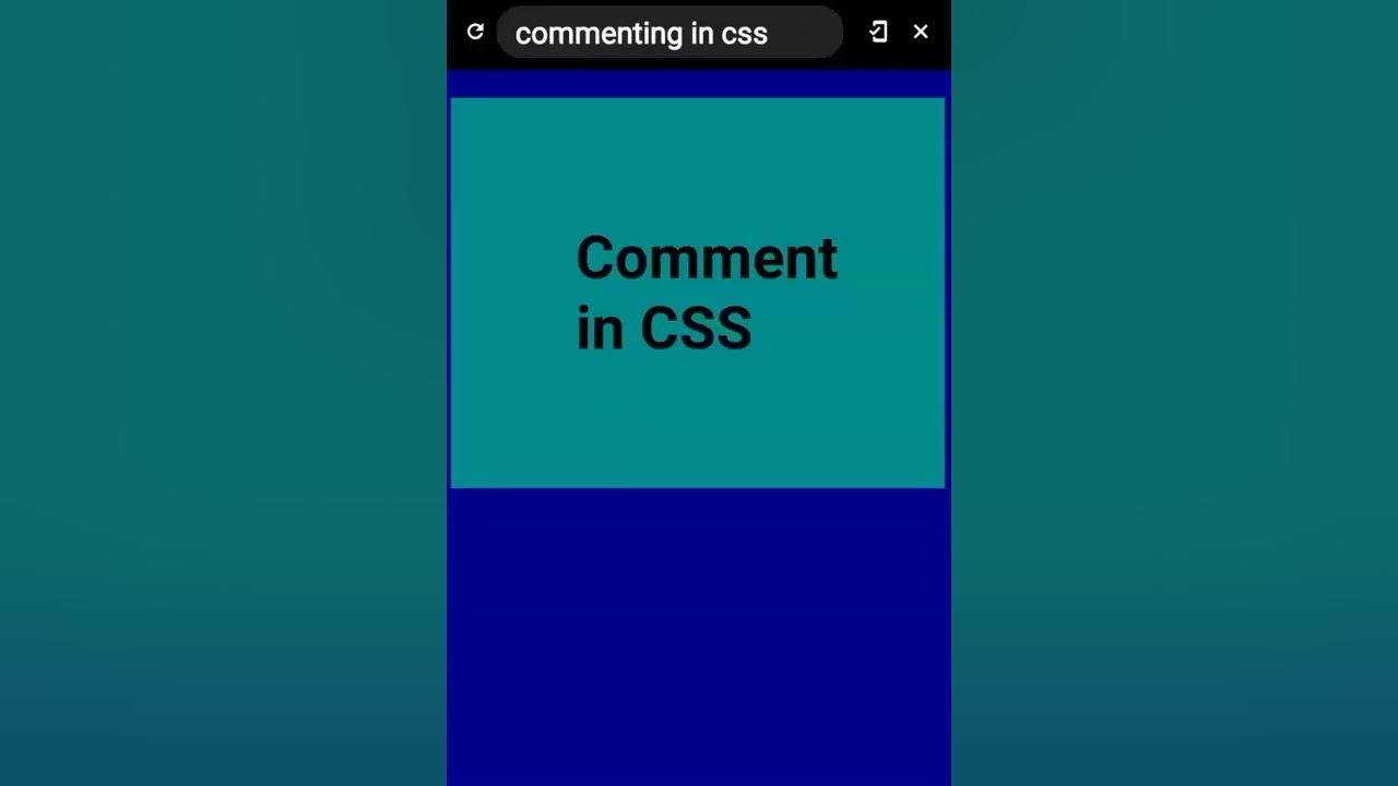 How To Add Comments In CSS #HowToAddCommentsInCSS #shorts #cssComments - YouTube