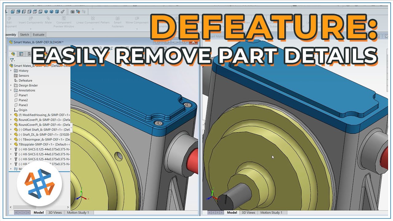 Remove Detail With The SOLIDWORKS Defeature Tool YouTube remove-detail-with-the-solidworks-defeature-tool-youtube