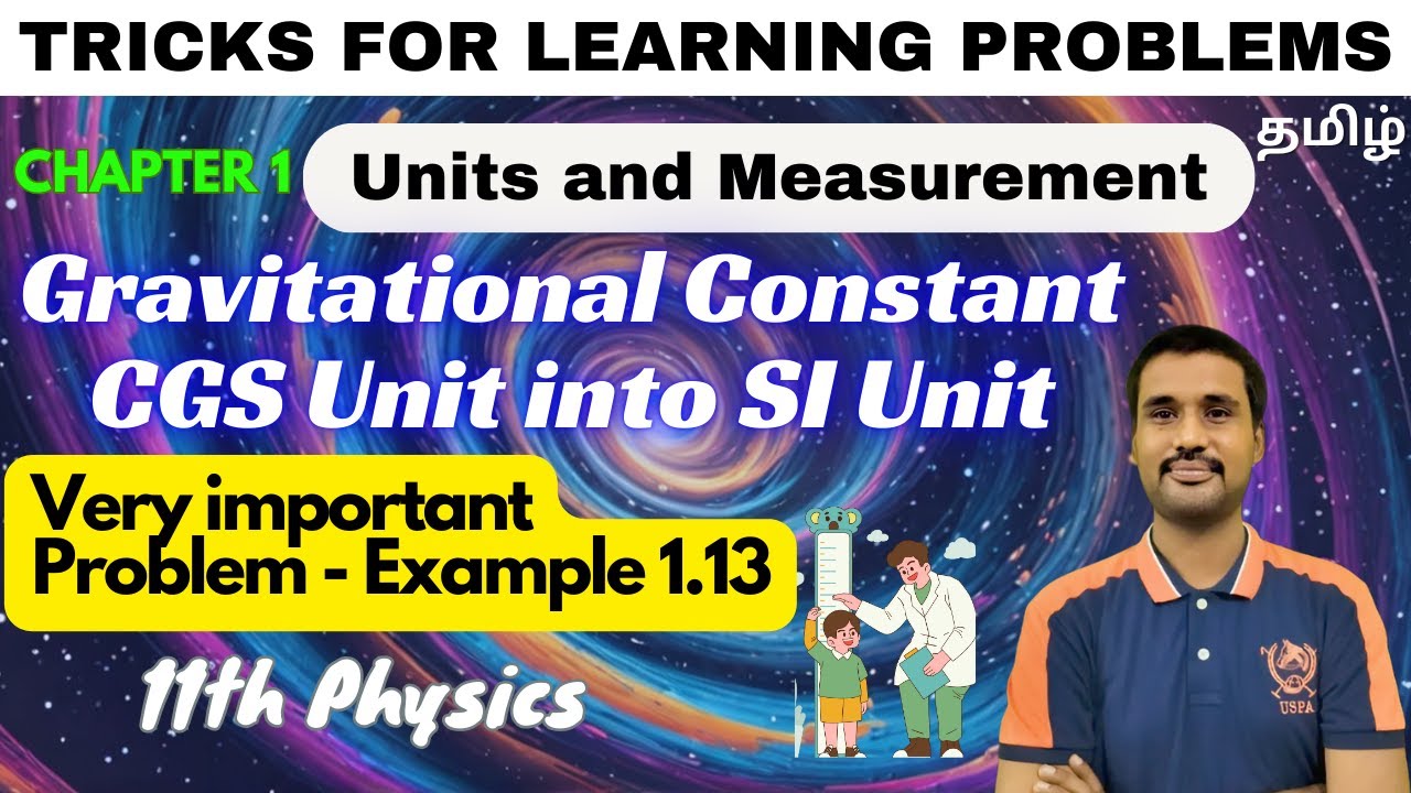 EXAMPLE 1.13 Gravitational constant in SI into CGS Class 11-Units and ...