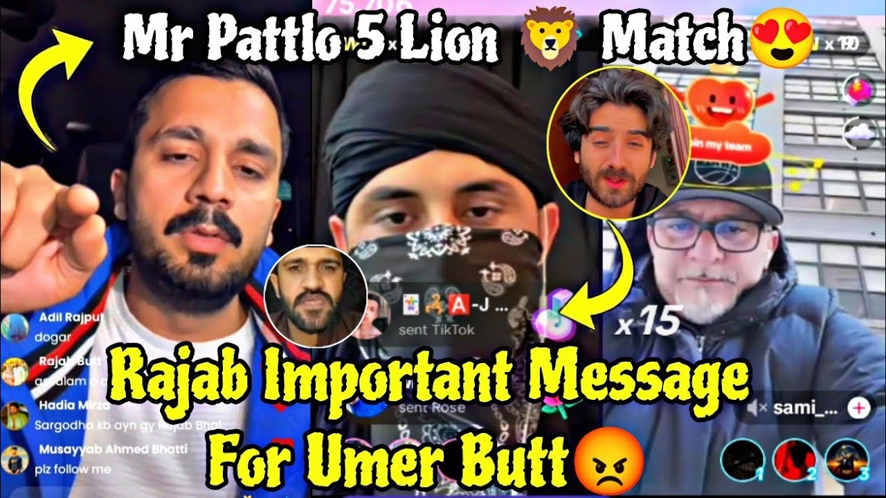 Rajab Important Message For Umer Butt😡 | Mr Patlo 5 Lion Punishment Match😱 - YouTube