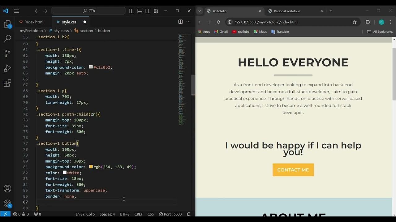 Si te krijojme dhe te dizajnojme nje button ne HTML & CSS - YouTube