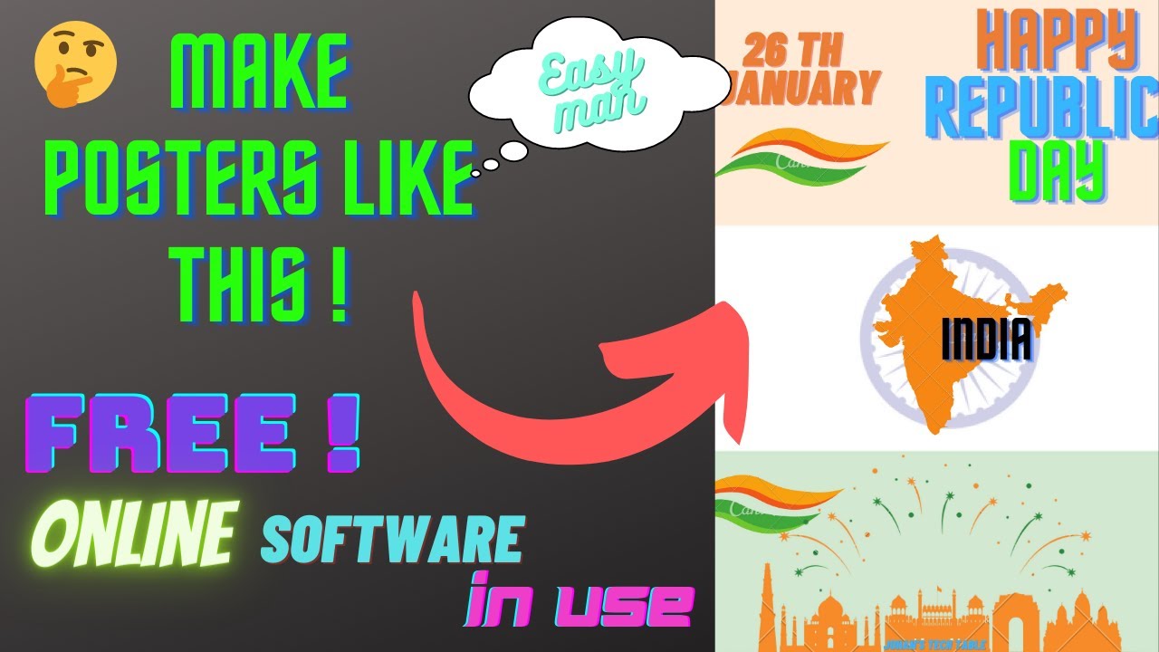How to make technical republic day poster IN CANVA - YouTube