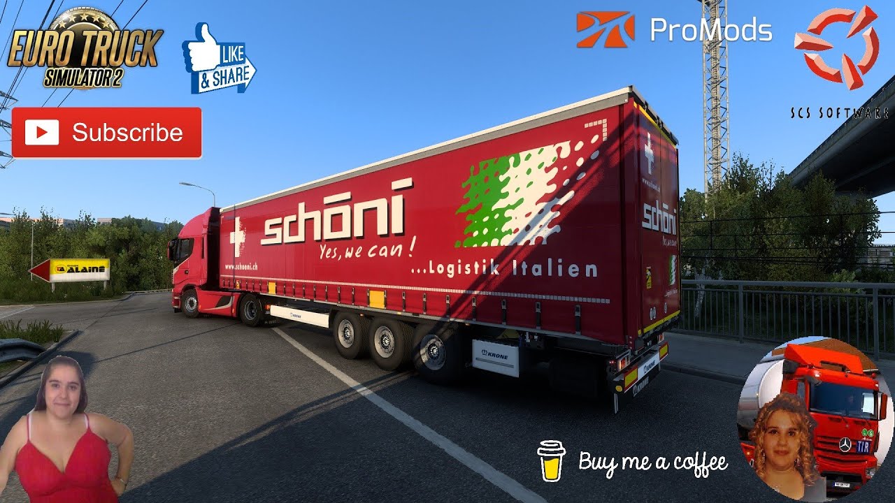 Euro Truck Simulator 2 (1.46) Delivery to Bern Switzerland Promods map ...