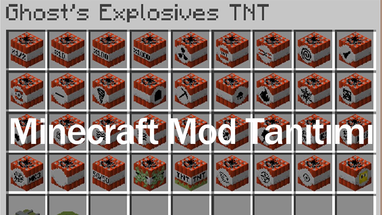 Minecraft TNT Modu-Minecraft Mod Tanıtımı-Ghost's Explosives - YouTube