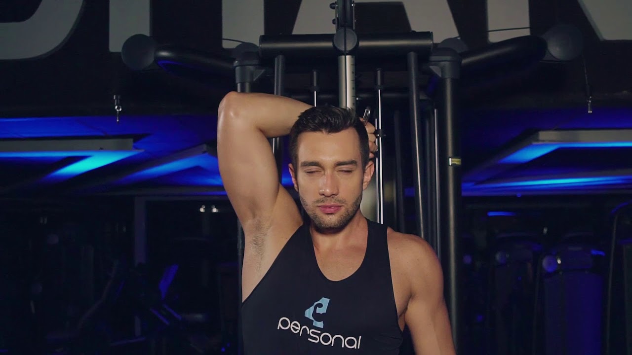 TRÍCEPS FRANCÊS UNILATERAL NA POLIA - YouTube