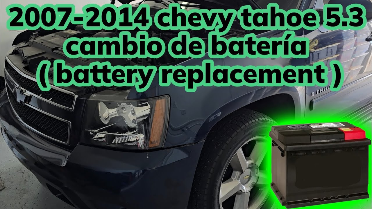 2007-2014 chevy tahoe 5.3 How to replace battery (como cambiar la ...