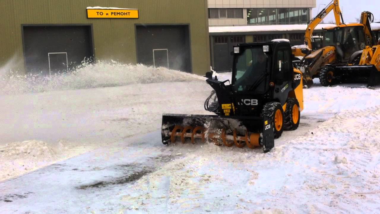 Snow blower JCB on JCB POWERBOOM - YouTube