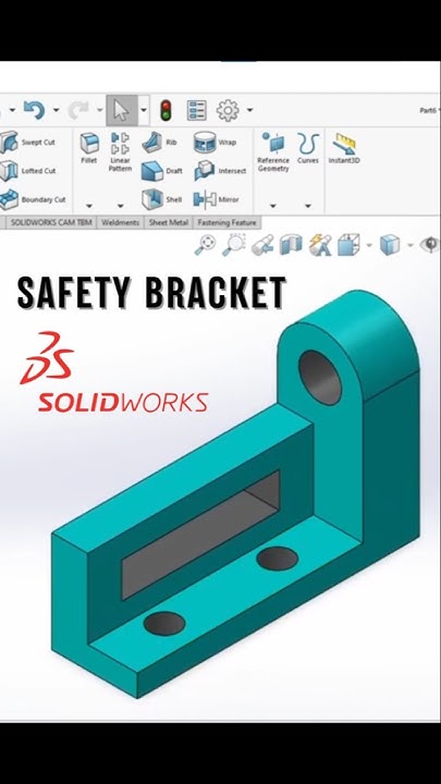 Safety Bracket | SolidWorks | 3D Part Modeling | - YouTube