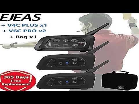 EJEAS V4C PLUS +V6C PROx2 Football 3 Referee Intercom Headset 1200M Soccer Full Duplex Blu - YouTube