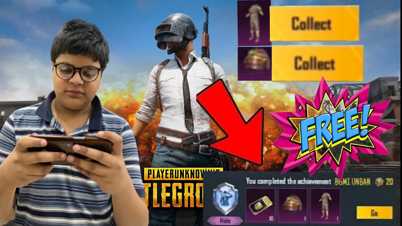 how to get free outfit in bgmi | how to get free legendary helmet - YouTube