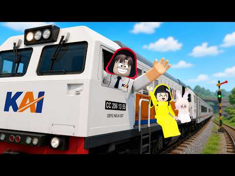Yuta, Mio Dan Baby celine jadi Masinis Kereta Api KAI || ROBLOX