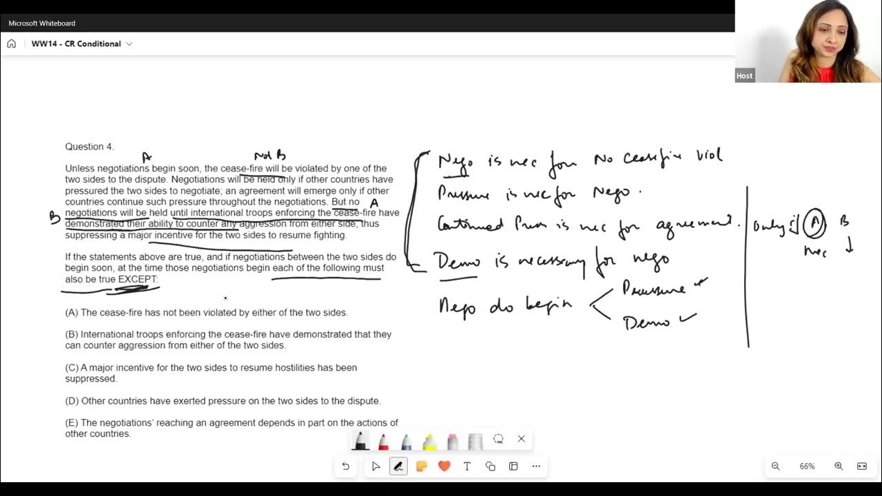 GMAT Critical Reasoning - Conditional Statements - Unless Negotiations begin soon - YouTube