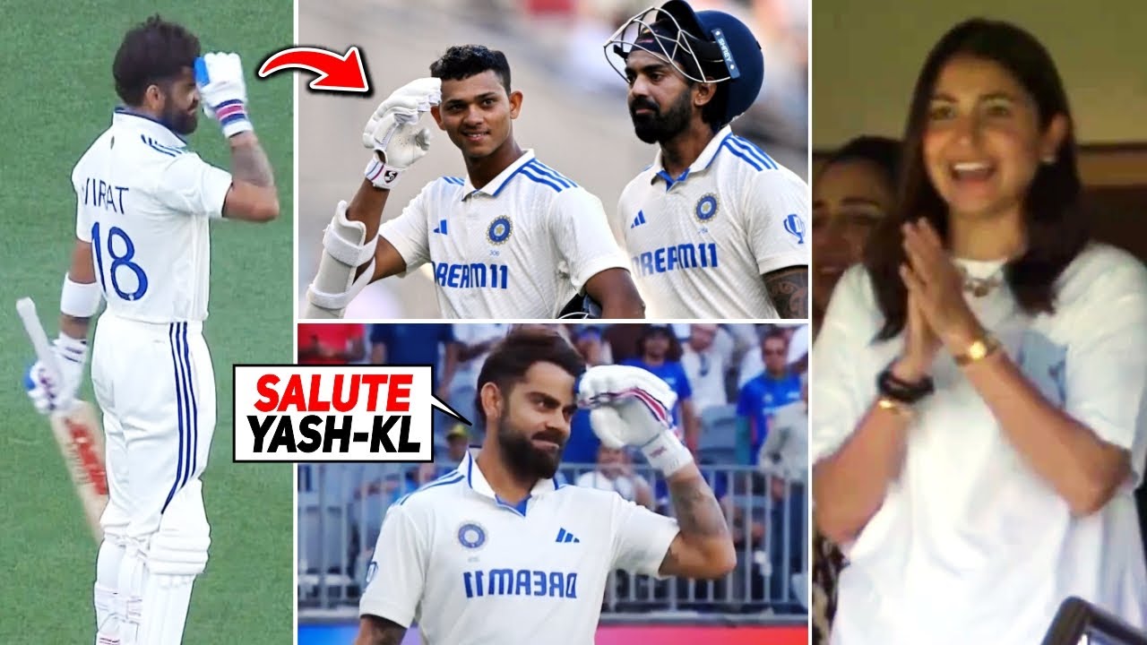 Virat Kohli Grand Salute to Yashasvi Jaiswal and KL Rahul😍 - YouTube
