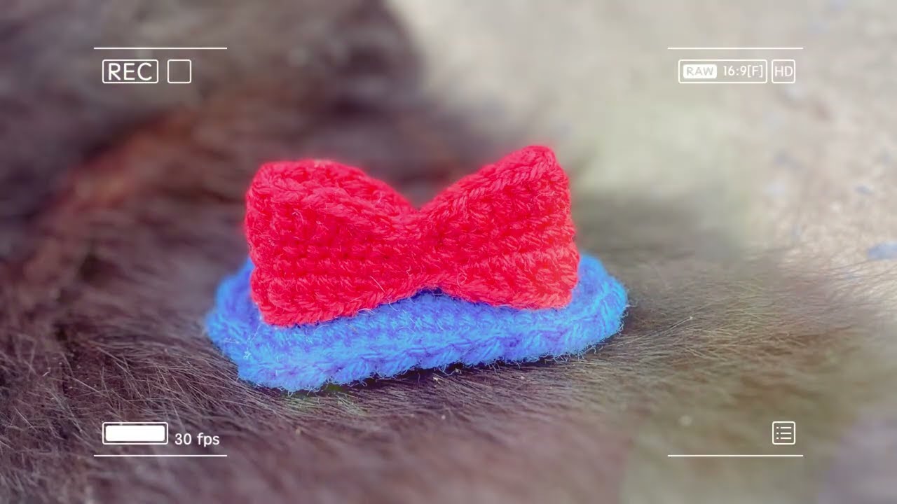 วิธีถักกิ๊บติดผมง่ายๆ 🎀 How To Crochet Hair Clip By Me Youtube