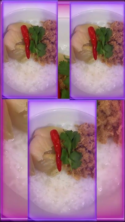 Porridge with Pickled Mustard Green & Pork Floss#ข้าวต้มกุ๊ยผักกาดดองหมูหยอง#kwg#porridg#ข้าวต้ม ...