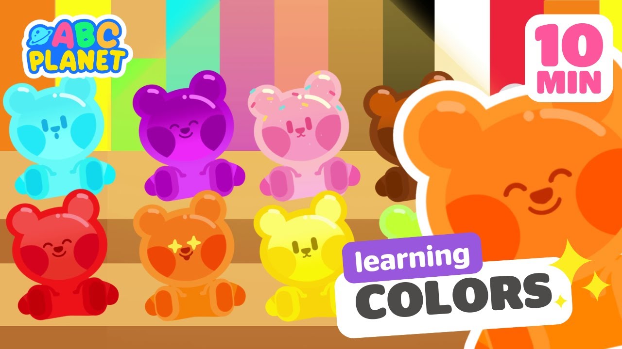 Sing Along and Learn Colors!🌈🐻 Colorful Gummy Bears Preschool Chant ...