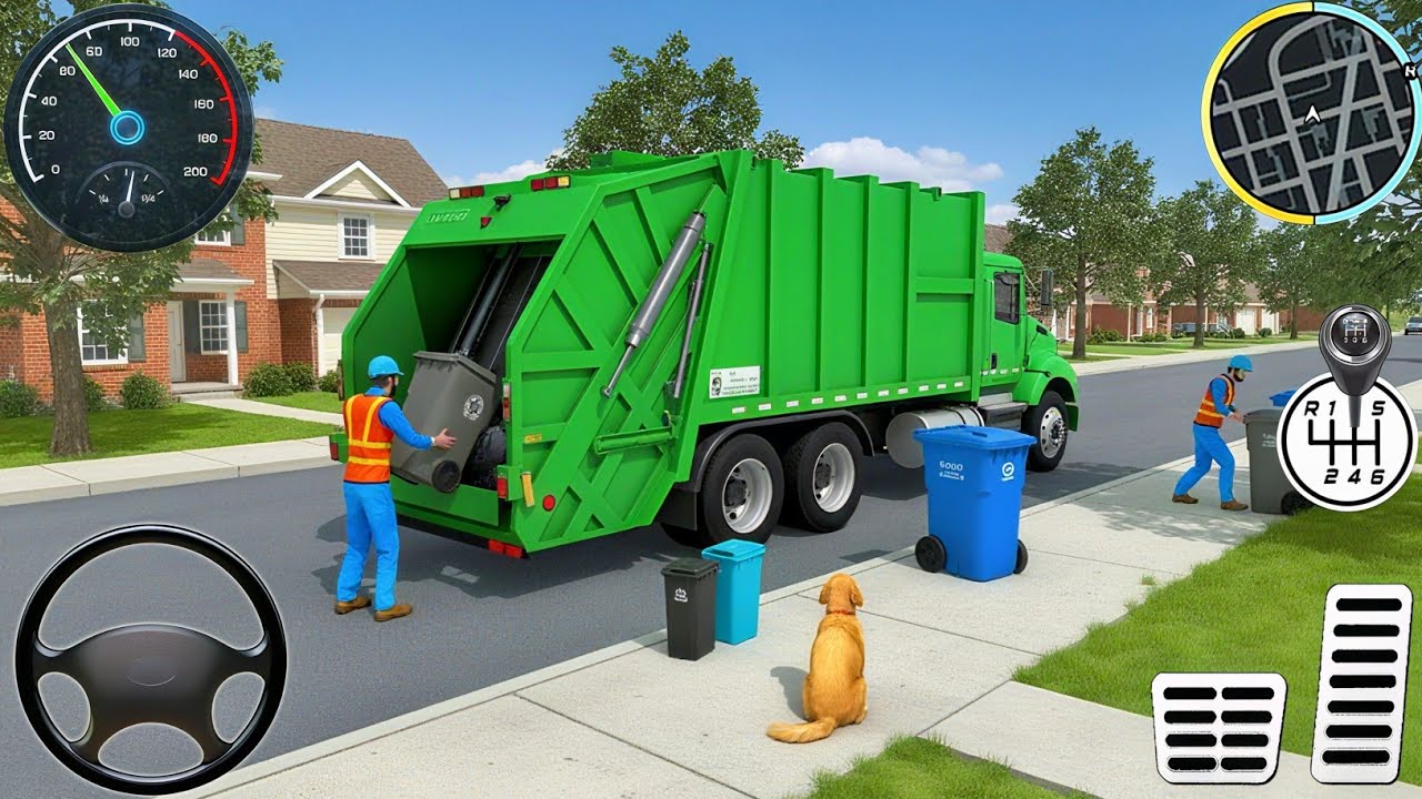 Garbage Trash Truck Realistic Simulator 3D - City Road Garbage Truck ...