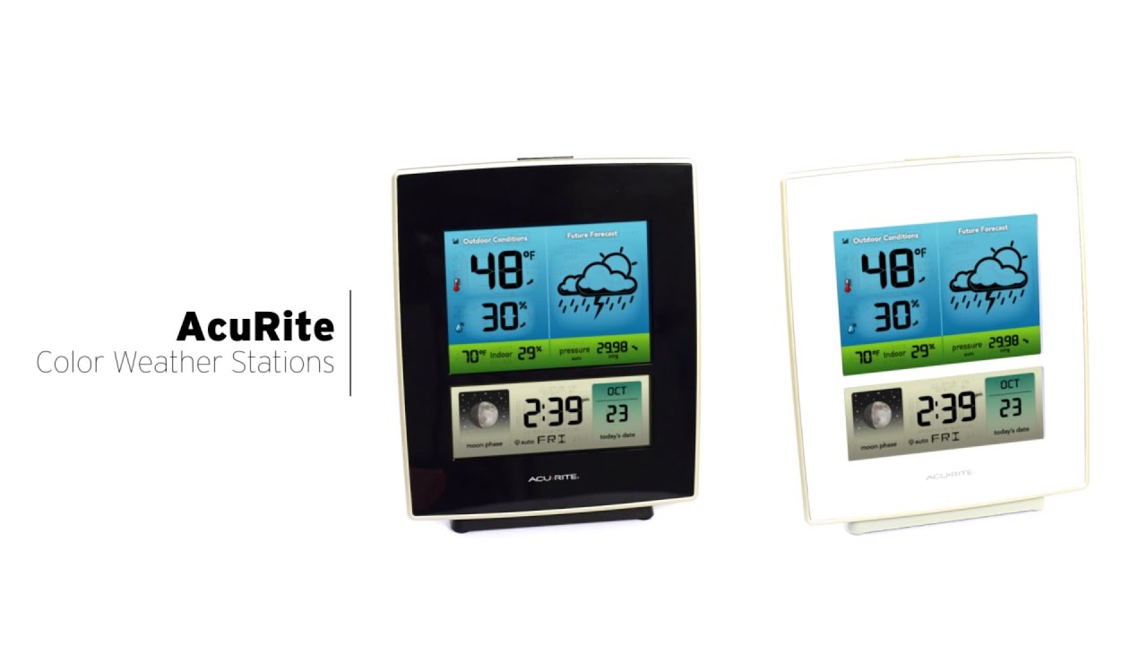 AcuRite Color Weather Stations 02030RM / 02031RM - YouTube
