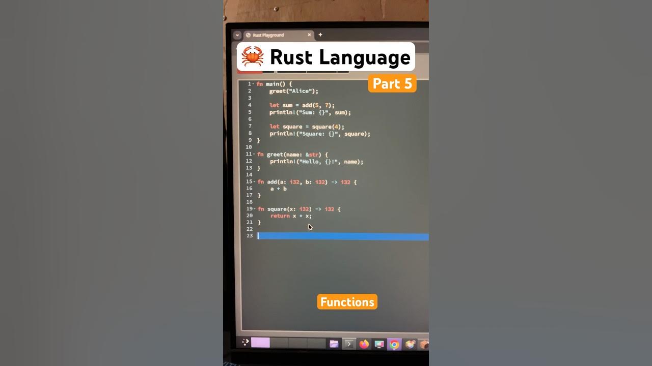 Rust Programming | Part 5 | #rust #coding #debug #programming #rustprogramming #rustconsole # ...