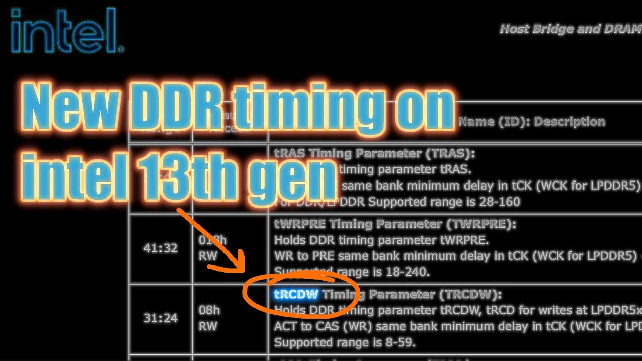 intel added tRCDW to the Raptorlake memory controller - YouTube