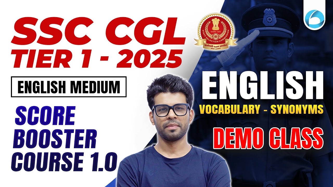 English Vocabulary (Synonyms) | SSC CGL Tier 1 Score Booster Course 1.0 ...