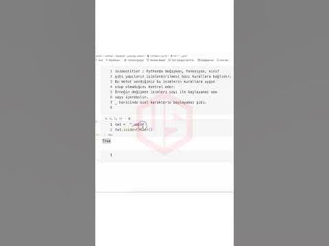 Python Bütün String Metotları isidentifier - Python String Methods # ...