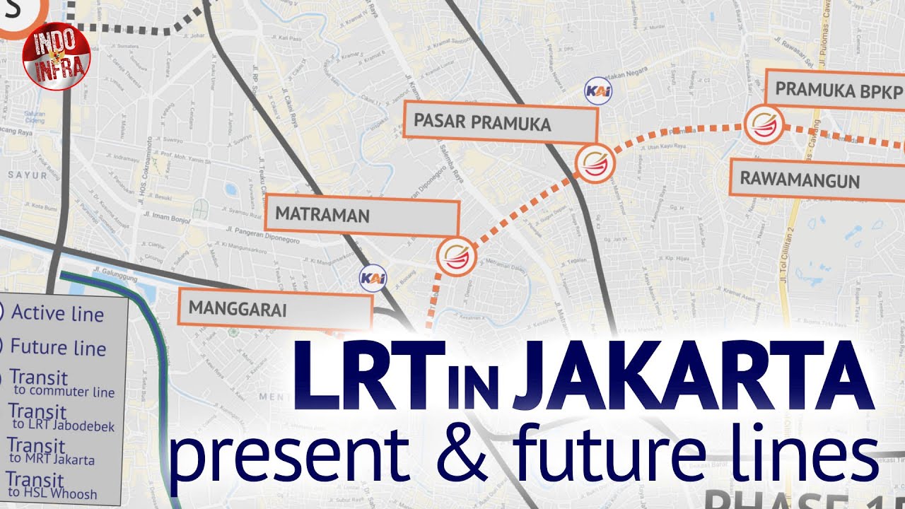 ANIMATION of all LRT lines in Jakarta + under construction [update 2024 ...