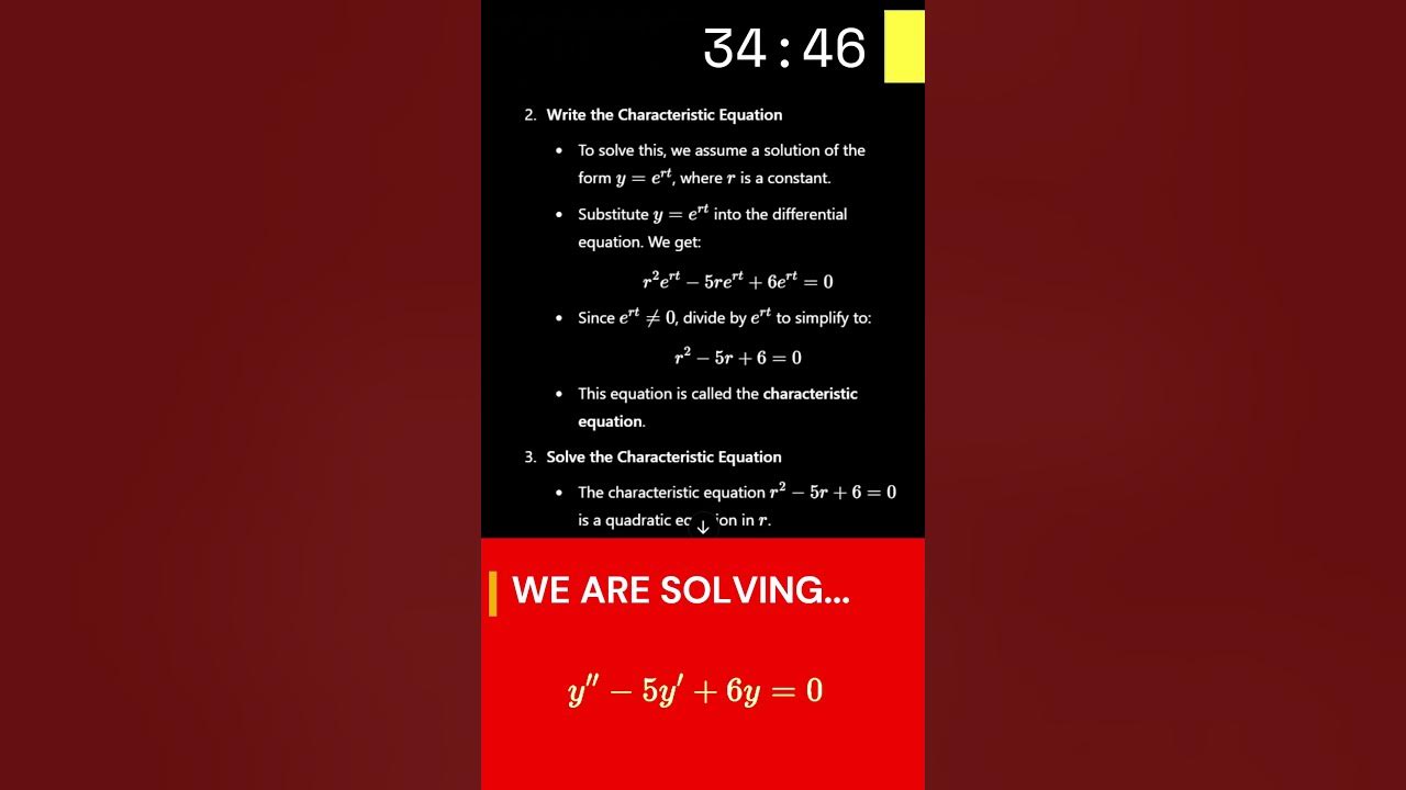 Solving Constant Coefficient Linear Differential Equations Made Easy! 💡 ...