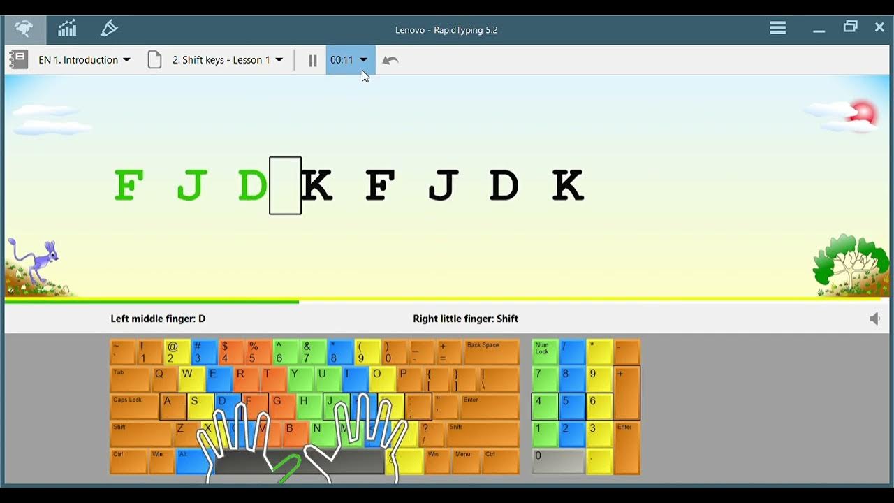 Typing practice of shift key #typing #shift key - YouTube