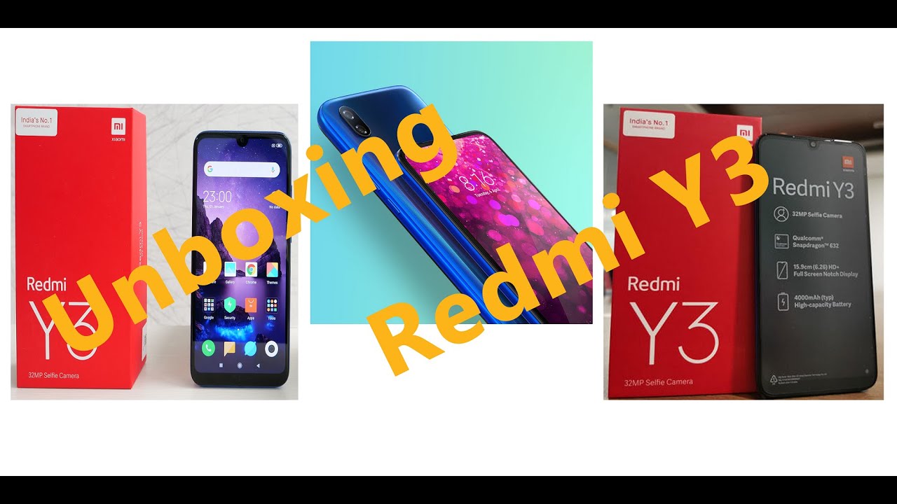 Redmi Y3 Mobile Unboxing Red Bold Color - YouTube