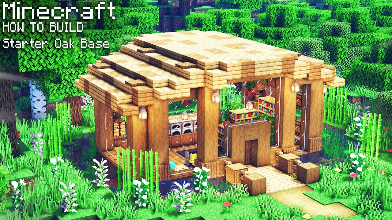 Starter Wooden Survival Base - Minecraft Tutorial 1.17 #145 - YouTube