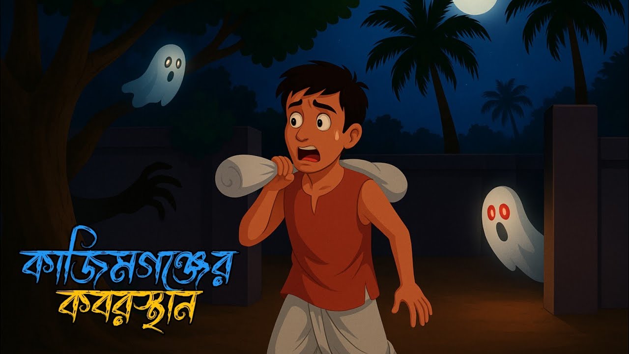 কাজিমগঞ্জের কবর স্থান | Bengali Animated Ghost Story | Horror Village ...