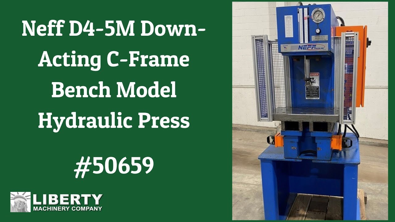 Neff D4-5M Down-Acting C-Frame Bench Model Hydraulic Press - Liberty ...