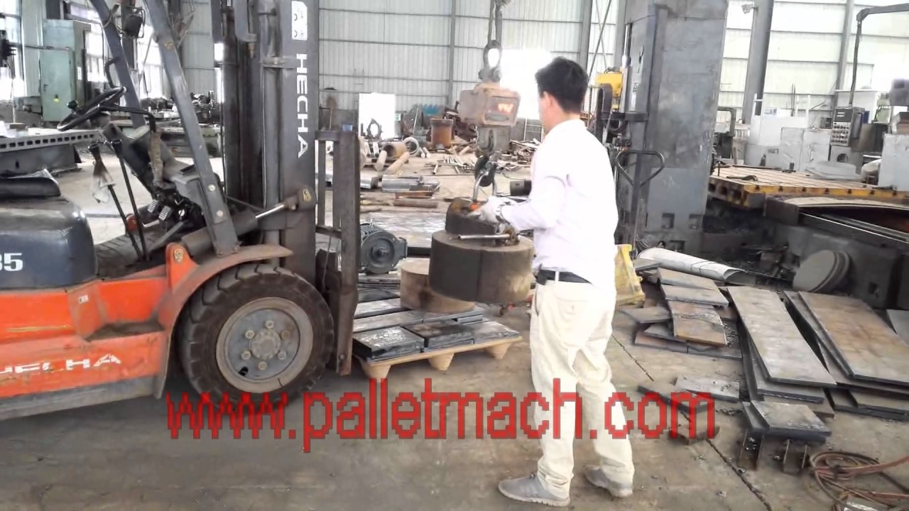 Video of dynamic load test of mould press pallet - YouTube