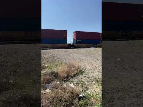 4/9/2025: BNSF 5930 with UP 9032 lead a Southbound Massive Stack Train in West Colton, CA - YouTube
