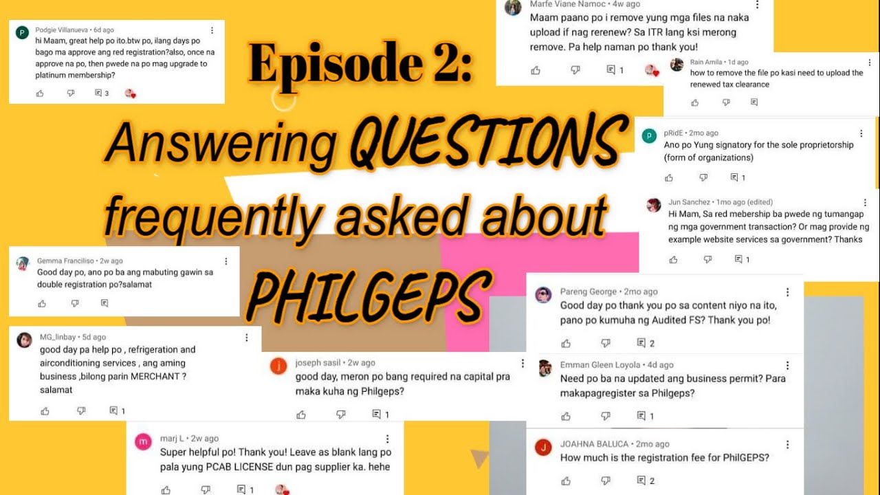Episode 2: Answering Question asked about PhilGeps - YouTube