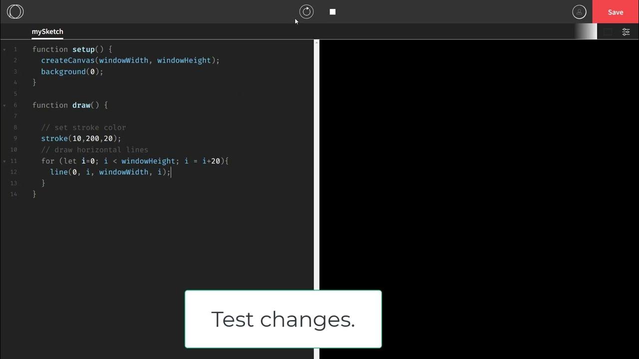 Draw a grid in OpenProcessing - YouTube