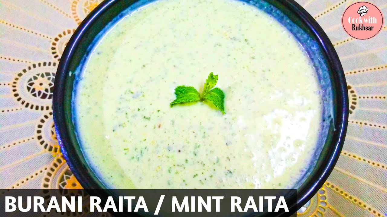 BURANI RAITA RECIPE / MINT RAITA RECIPE / BIRYANI RAITA RECIPE - YouTube