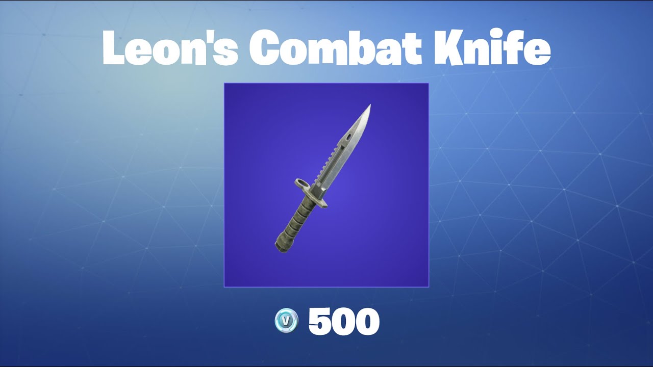 Leon's Combat Knife | Fortnite Pickaxe - YouTube