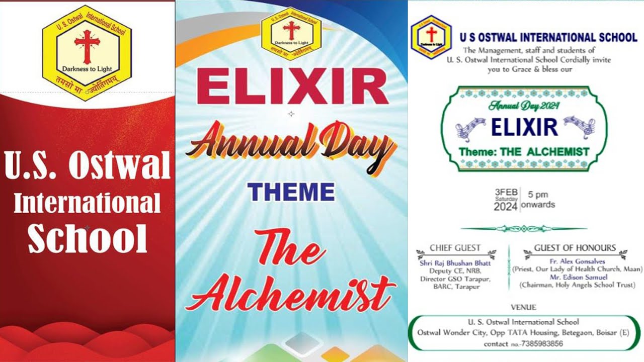 U S OSTWAL INTERNATIONAL SCHOOL Elixir Annual Day 2024 | Theme : The Alchemist | LIVE | - YouTube