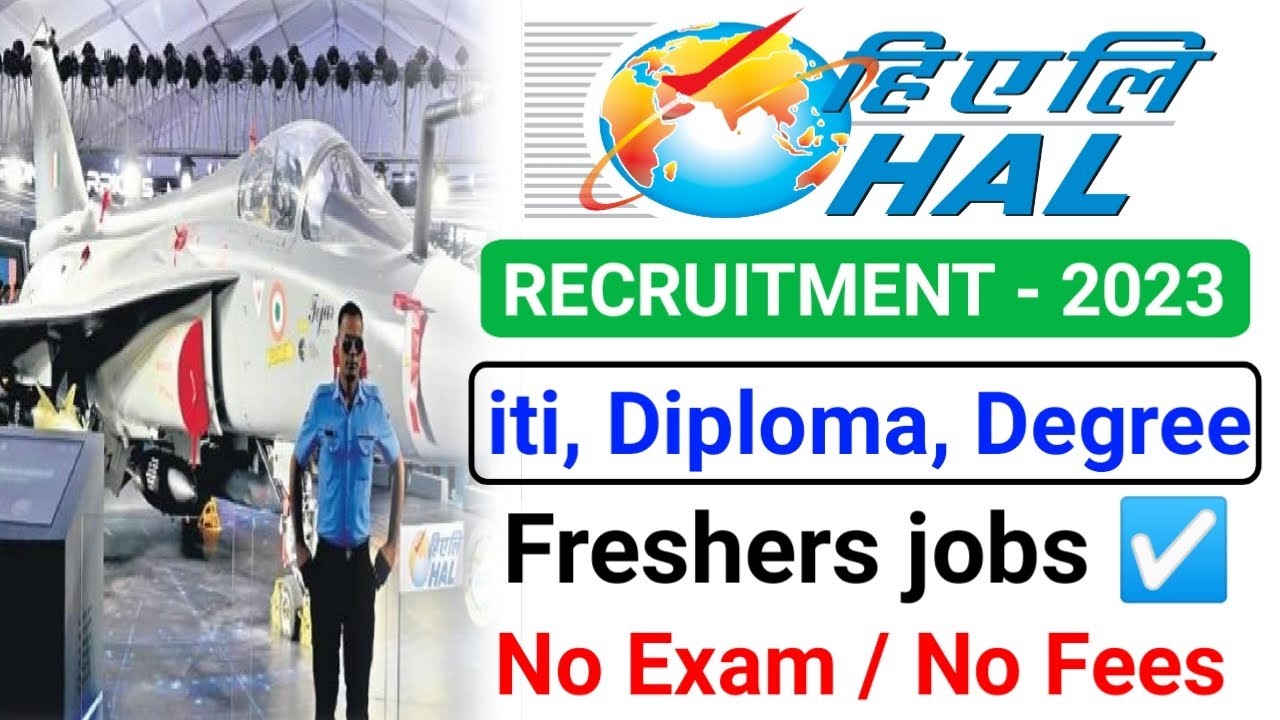 HAL Apprentices Recruitment 2023| HAL iti, diploma, degree pass Vacancy ...