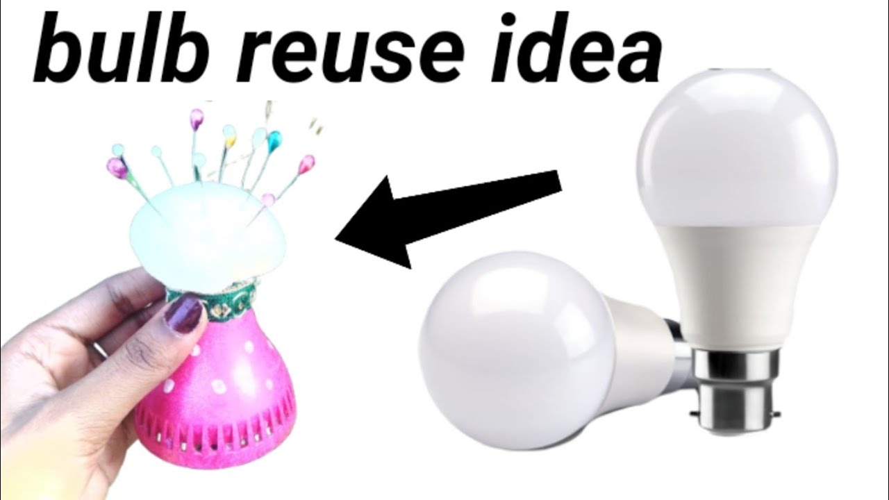 LED bulb reuse idea | LED bulb convert into head pin holder💙 - YouTube