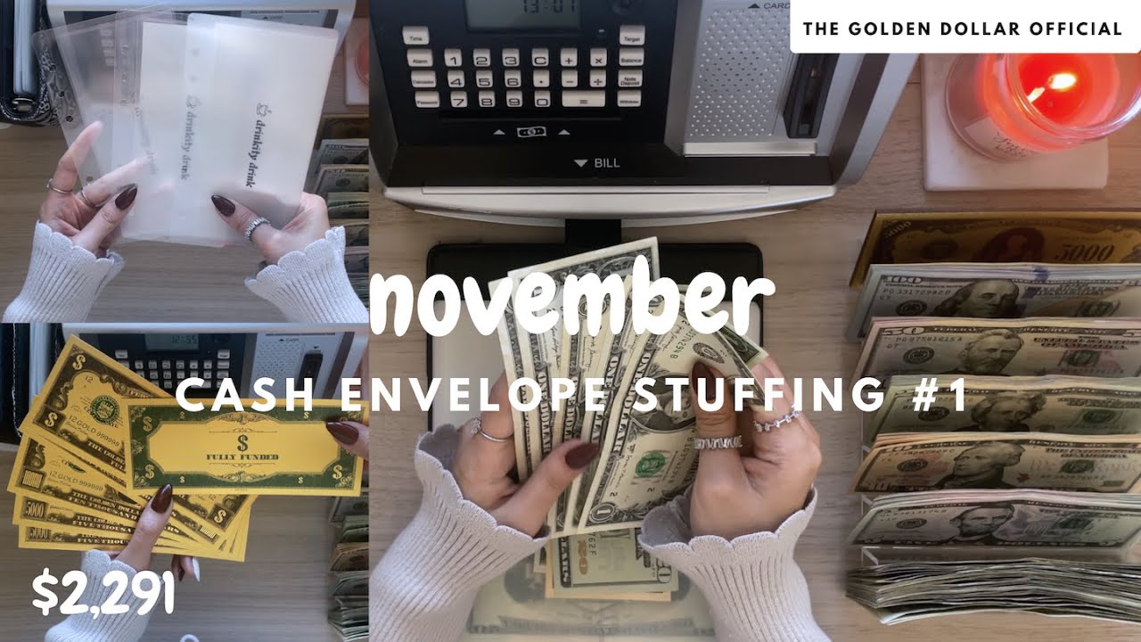 november cash envelope stuffing | paycheck #1 | new product drop 📣 ...