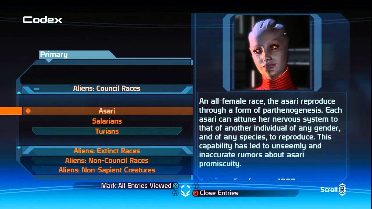 Mass Effect : Codex :Asari - YouTube