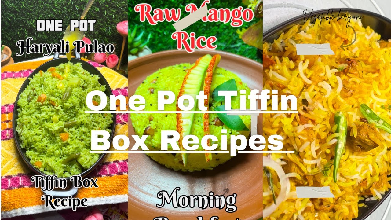 8 Types Of Tiffin box Ideas | Quick kids Tiffin Box Recipes | One Pot ...