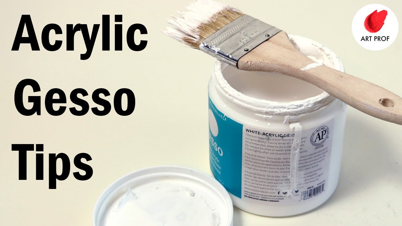 How Acrylic Gesso Works for Oil & Acrylic Painting - YouTube