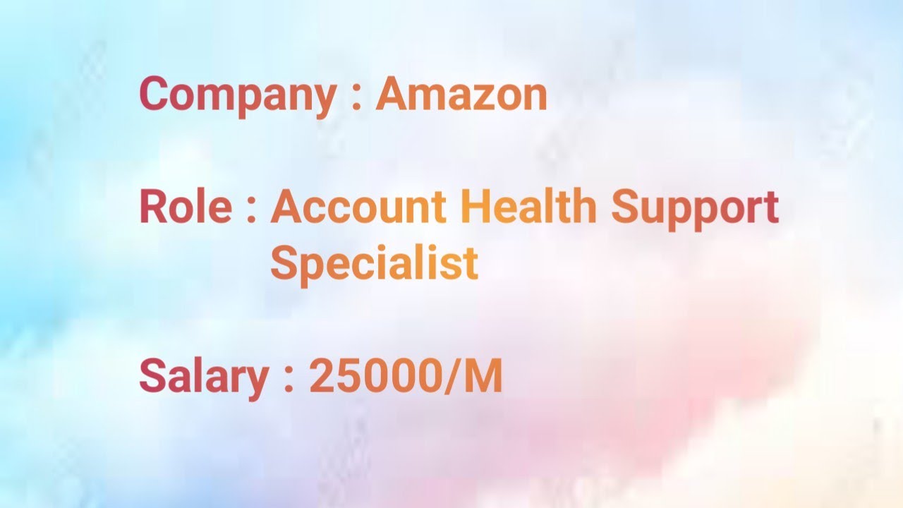 Account Health Support Specialist Job Vacancies In Amazon YouTube account-health-support-specialist-job-vacancies-in-amazon-youtube